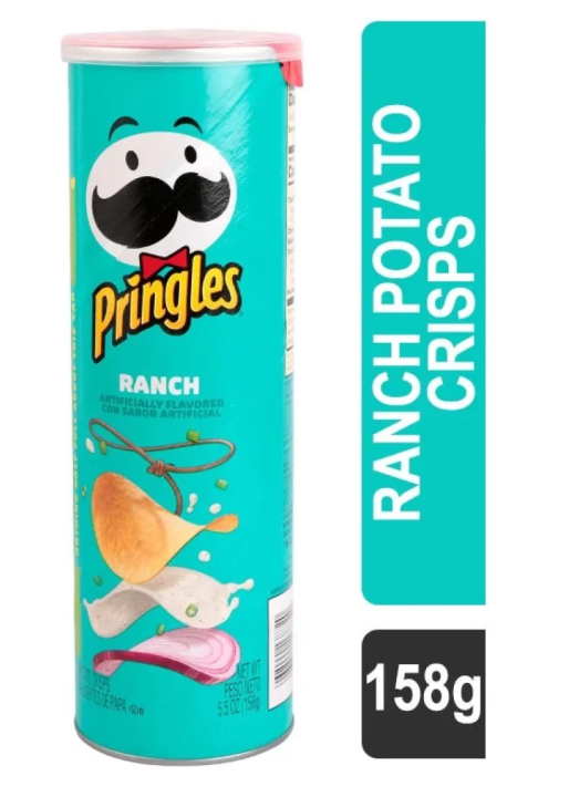 Pringles Ranch Potato Crisps Chips, Lunch Snacks, 158gm | Daraz.pk
