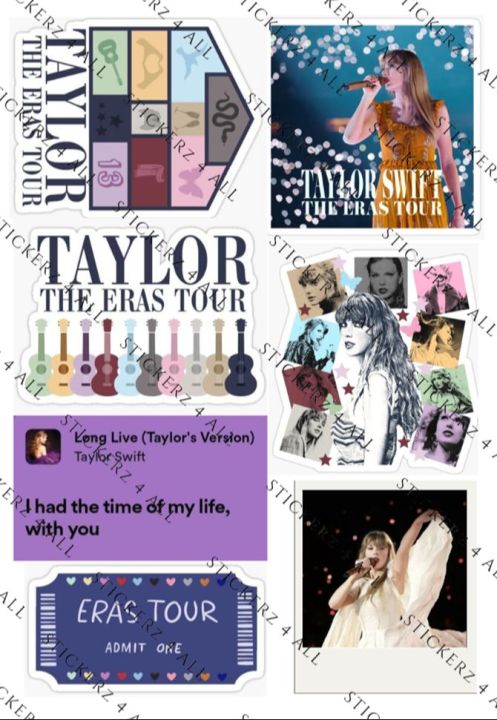 ERAS TOUR TAYLOR SWIFT uncut sticker sheet A6 size the tortured poets ...