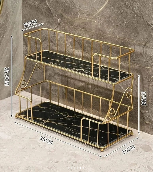 Bathroom Organizer Countertop, 2-Tier Detachable Counter Standing Rack ...