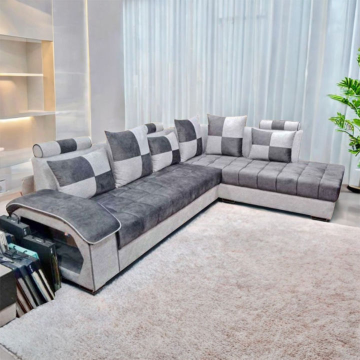 sultan furniture 6 seater double color tune luxury and comfortable L ...