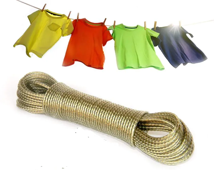 20 Meter Clothesline Cloth Drying Rope Wire Laundry Rope Cloths line ...