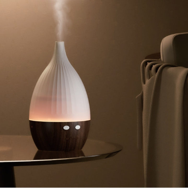 Wood Grain Ultrasonic Aroma Diffuser USB Air Humidifier Essential Oil ...