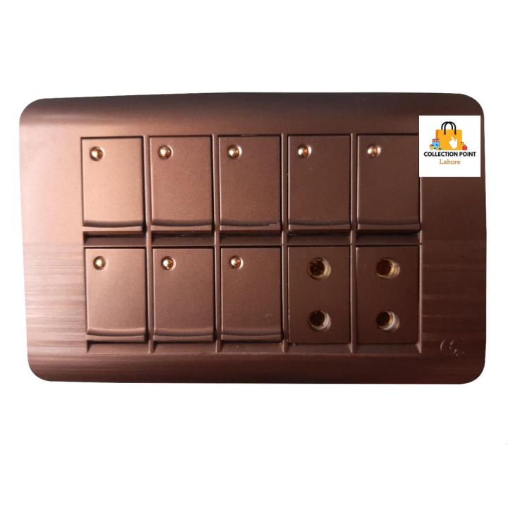8 Switches+2 Sockets China Fitting Board Plate Coffee Royal Series |For ...