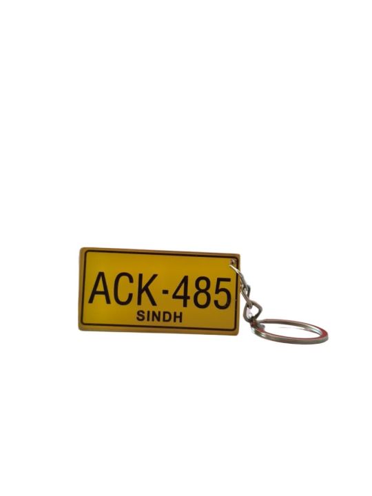 Customized KEY RING AS PER SINDH LICENSE NUMBER PLATE | Daraz.pk