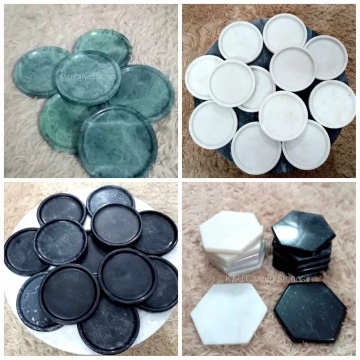 Marble Coaster set of 6 | Daraz.pk