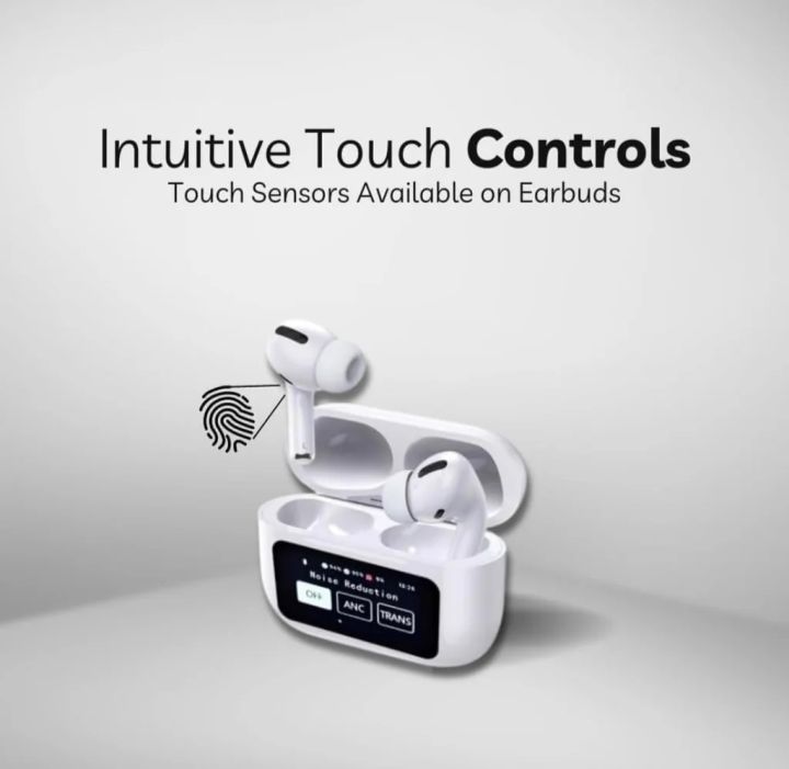 Touch-Screen AirPods Pro | Bluetooth Earbuds with LCD Case, ANC ...