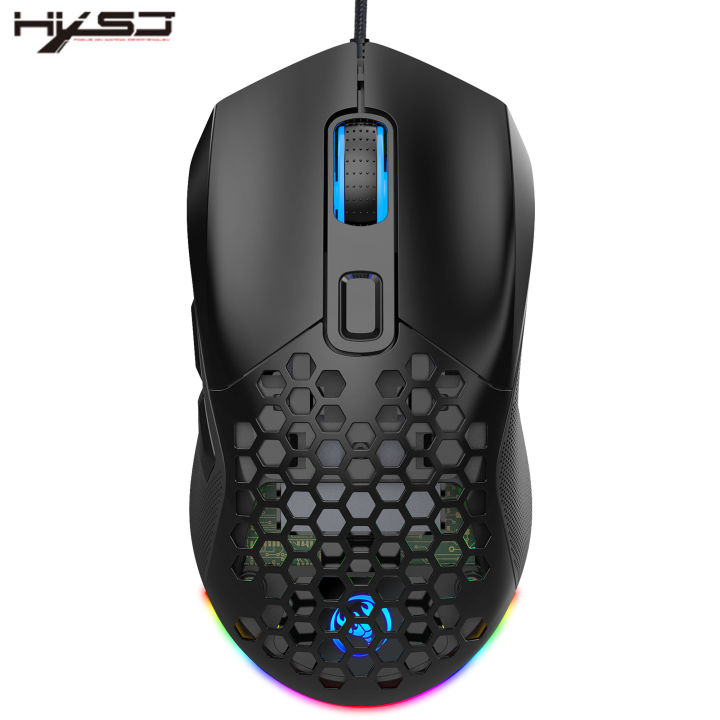 HXSJ X300 RGB Gaming Mouse 7200DPI Mouse Backlit Wired Ergonomic 6 ...