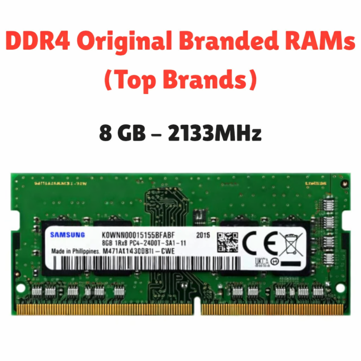 DDR4/DRR3 RAM 2/4/8GB 2400 mhz, 2133 mhz for Laptop/Desktop Top Brands ...