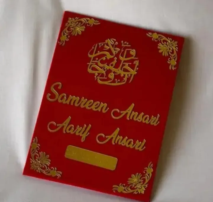 Customized Nikkah Booklet. Nikah Book. Personalized Nikah Booklet ...