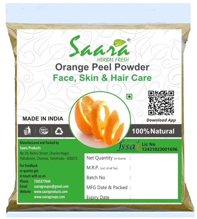 Organic Orange Peel Powder 100g | Vitamin C | Daraz.pk