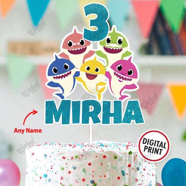 Personalised Digital Cake Topper Ocean Theme Topper for Birthday Party ...