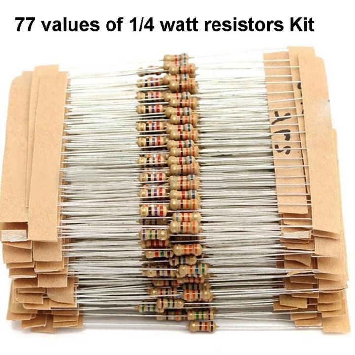 770pcs Kit of 1/4 watt resistors of 77 different values-RES001 | Daraz.pk