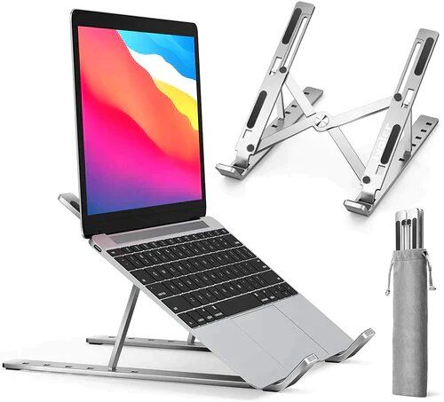 Aluminium Laptop Stand With 7 Gear To Adjust Height & Anti Slip Rubber ...