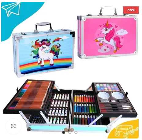 Kids Coloring & Art Kit – Complete Drawing & Painting Set with Color ...