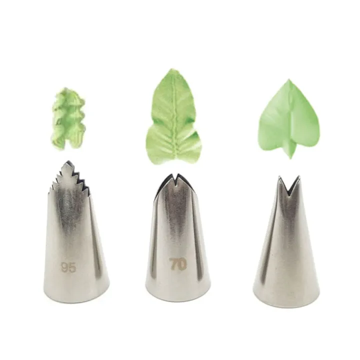 -colored Leaf Nozzles Professional 3pcs/set Leaf Cake Decoration Tips ...