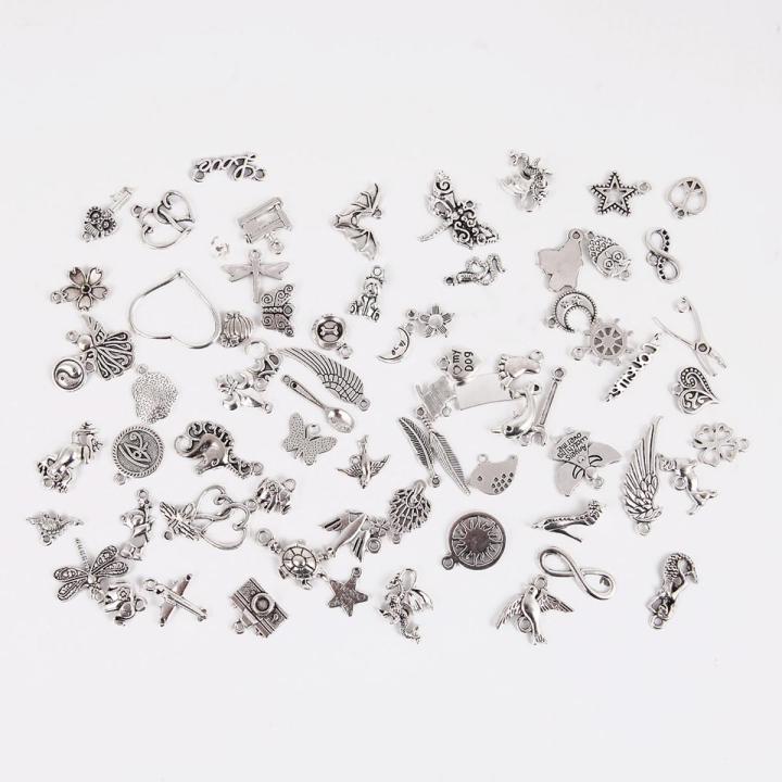30Pcs Mixed Vintage Metal Animal Birds Charms Beads- DIY Bracelet ...