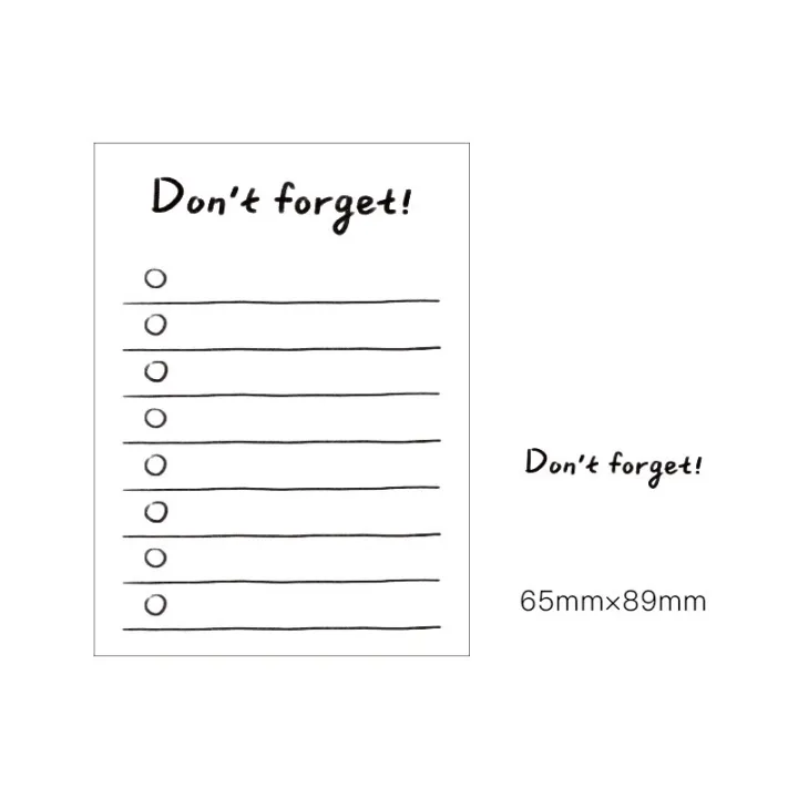 Flowertree 50 Pcs Simple Lines Notes Memo Pad School Office Stationery ...