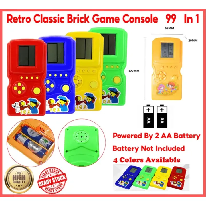 Retro Handheld LCD Game Console for Kids | Classic Brick Game Toy ...