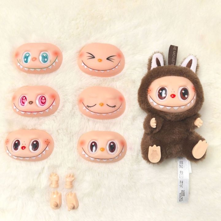 Kawaii Vinyl Labubu Face Mold Crafts Collectable Model Labubu Hands ...