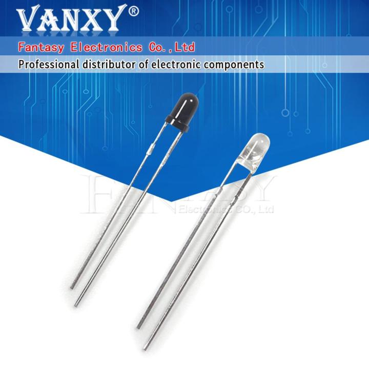 50pairs 3mm 940nm LEDs infrared emitter and IR receiver diodes EACH ...