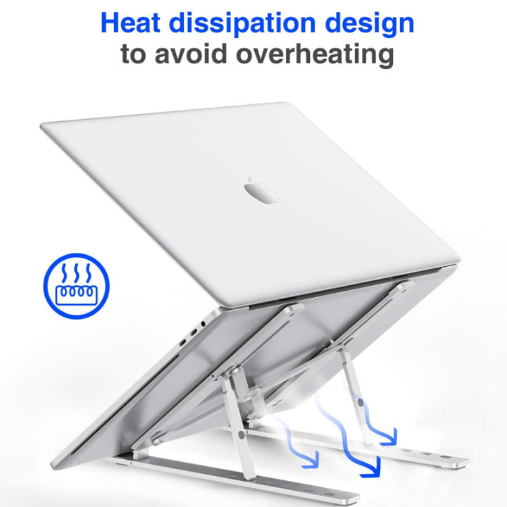 Portable Foldable Laptop Stand – Adjustable Aluminum Metal Stand with ...