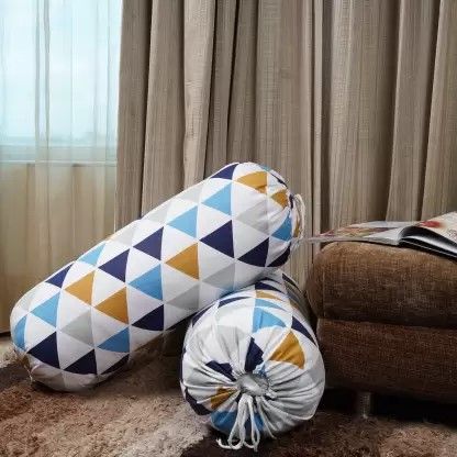 2Pcs Printed Mini Neck Roll Pillows - Unique Designs Mini Neck Roll ...