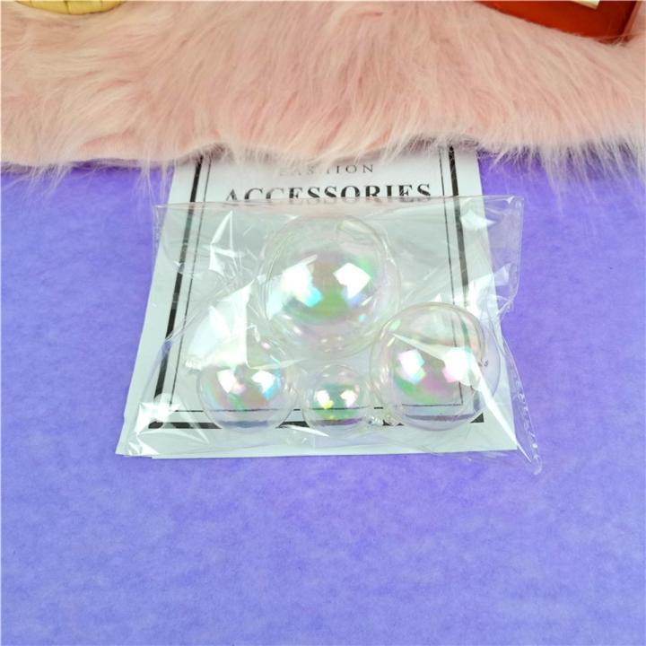4PCS Bubble Ball Shape Cake Toppers Colorful Transparent Ball Party ...