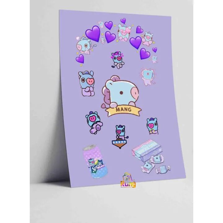 Mang Bt21 Sticker Sheet | Daraz.pk