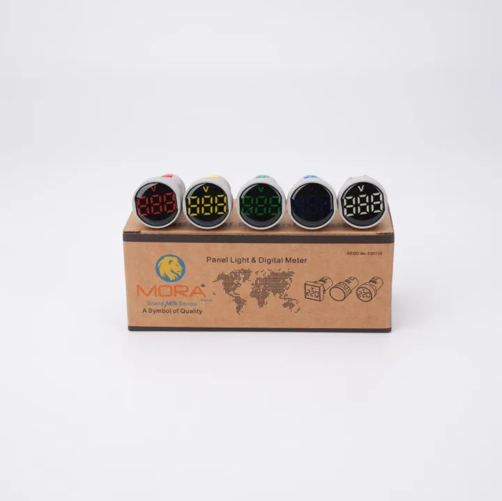MORA Round Digital Voltmeter Volt Meter Digital Voltage Monitor ...