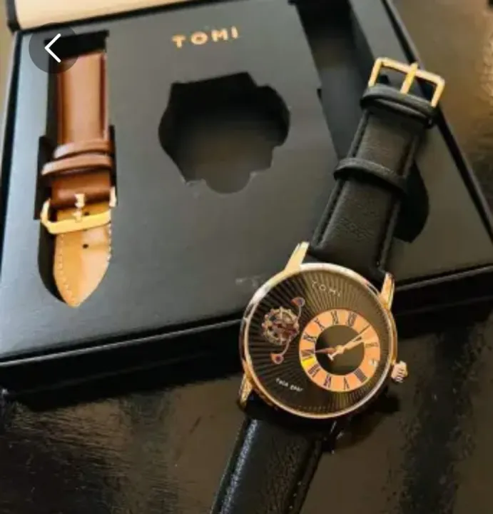 TOMI T103 Face Gear Dual Strap Luxury Men's Watch Round Shape Dial Fashion Luxury Wrist Watch ...