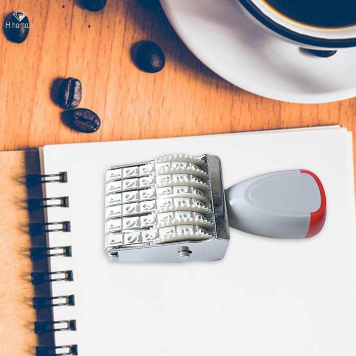 6 digits Numbering Stamp Numeric Rolling Number Stamp Symbol Supplies ...