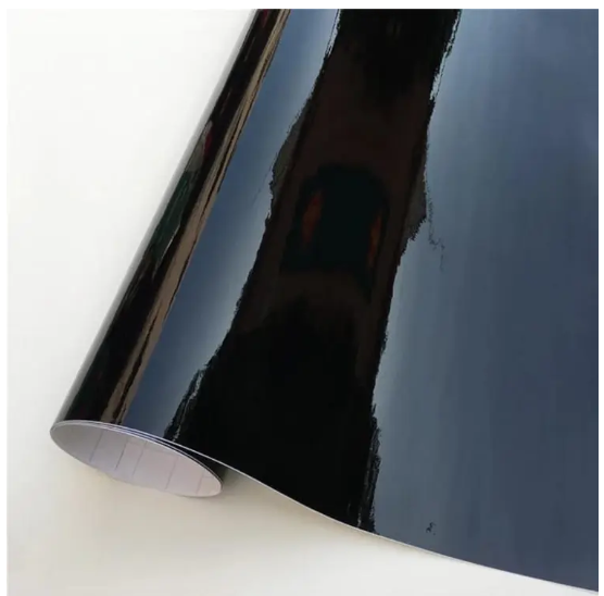 30cm x 40cm Gloss Black Vinyl Wrap Film Sticker Glossy Black Self ...