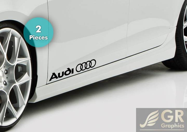 2pcs Audi Racing Sport S Line Decal sticker emblem logo High Quality ...