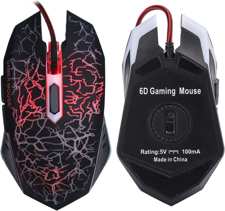 A70 Professional Wired Gaming Mouse, Universal USB Optical Gaming Mouse ...