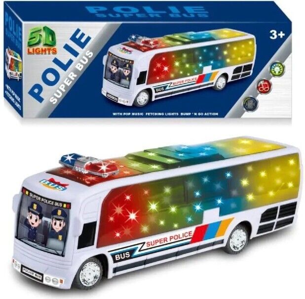 Musical Toy Bus With Colorful 5D Flashing Lights - Real Like Toy Bus ...