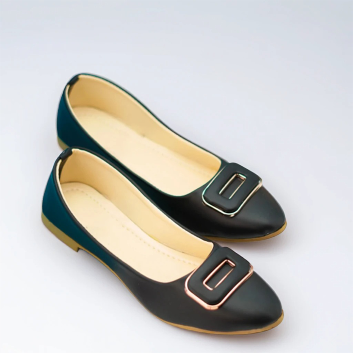 Women's Stylish Buckle Flats - Comfortable Ballet Shoes for Casual Wear ...