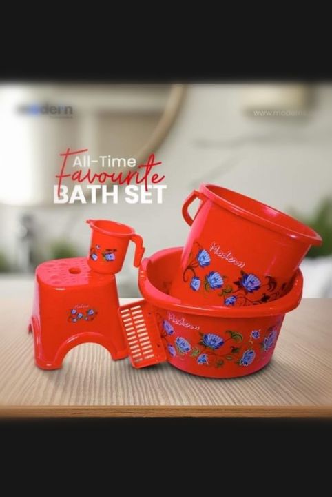 RXN Flora 5pice print bathroom set/ pure high quality plastic / 1× ...