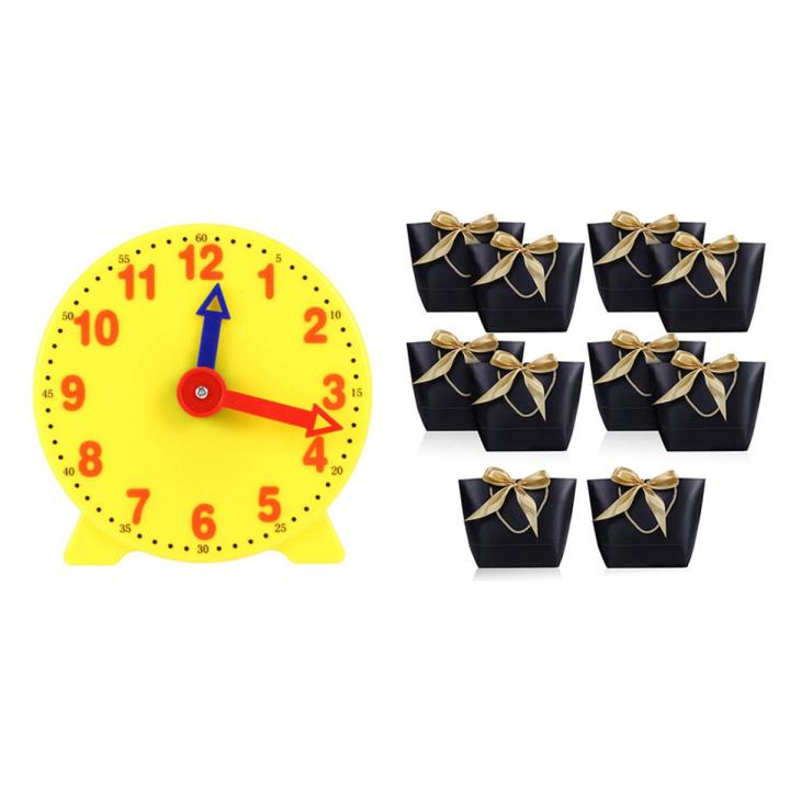 NANLIY- 4 Inch Student Learning Clock Time Model Teacher Gear Clock ...