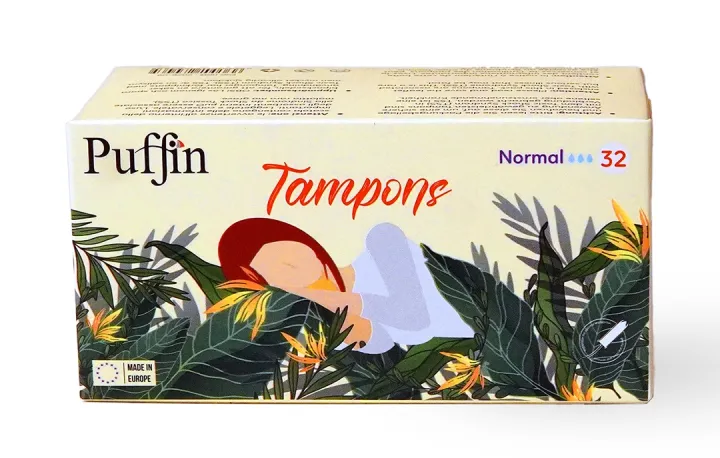 Puffin Tampons NORMAL 32 Pcs - MADE IN EUROPE | Highly absorbent | Rash ...