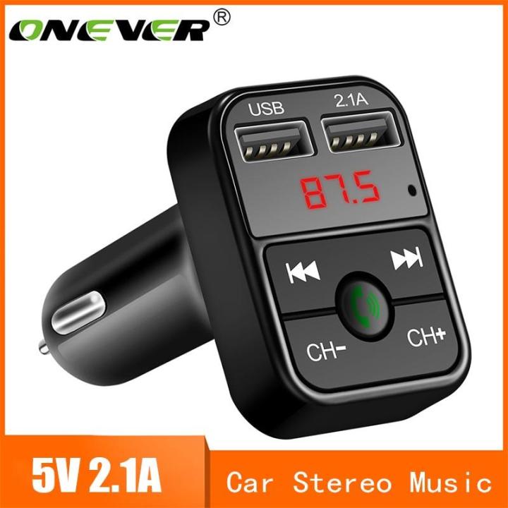 Onever Bluetooth FM Transmitter With Dual USB 5V 2.1A USB Charger ...