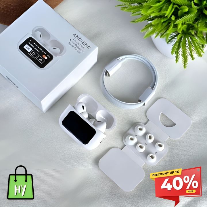 A9 Pro Airpods Touch Screen Airpods Pro - ANC/ENC Wireless Earbuds With ...