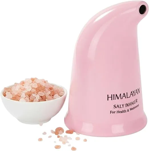 Himalayan Natural Salt Inhaler – Pink Ceramic Salt Pipe for Women, with ...