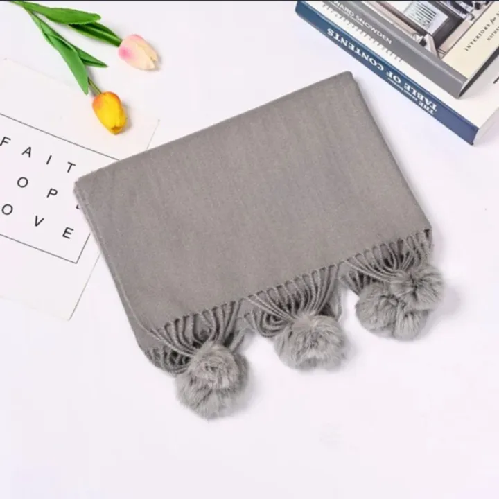 Ball Cashmere Scarf For Girls Women | Daraz.pk