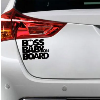 8x5 inches Car Sticker Vinyl Decal - Boss Baby On Board Car-Styling ...