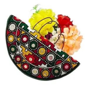 Traditional Half Moon Shaped Clutch Purse Size 9x5 Inches Hand Made ...