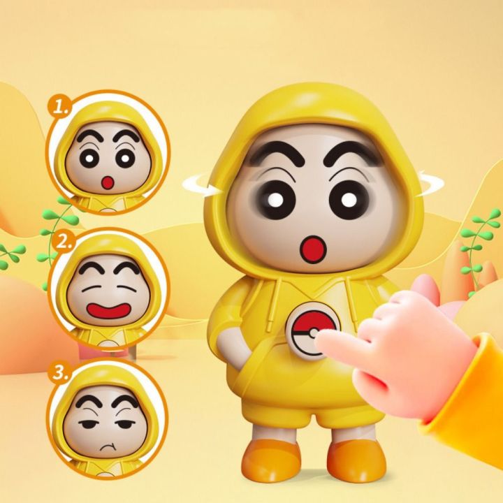 Figure Toys With Keychain Crayon Shin-chan Face Changing Doll Plastics ...