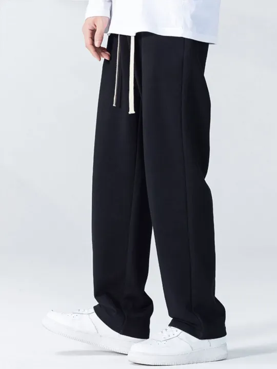 RICHMANMen’s Loose Fit Wide Legi Trouser – Available in Black | Casual ...