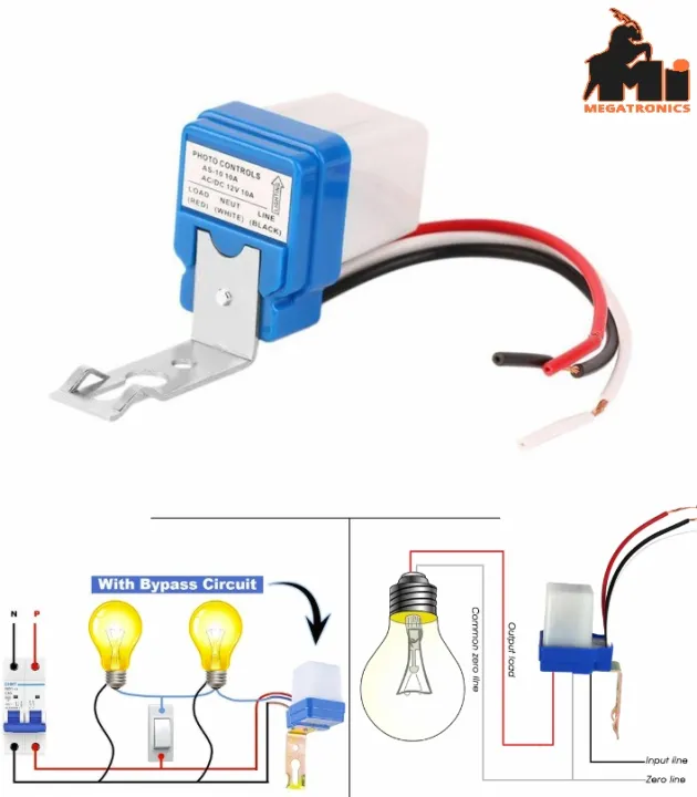 AC DC 12V 10A Auto On Off LDR Street Light Photoswitch control Sensor ...