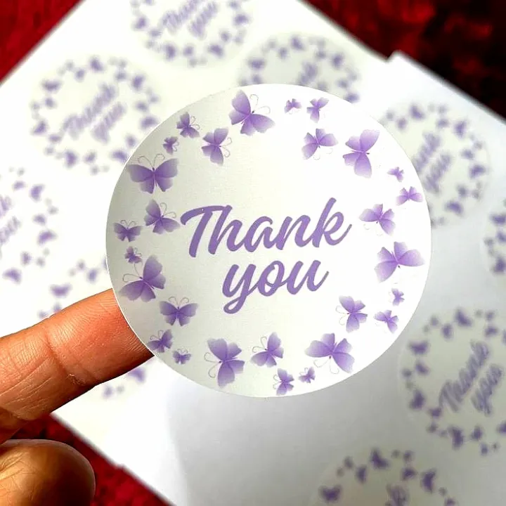 100 PCs Thank You Stickers for Small Business | Self Adhesive Order ...