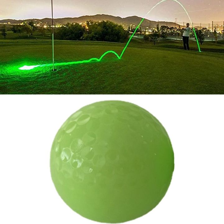 Night Practice Luminous Glowing Golf Ball Rubber Glow In The Dark Golf ...